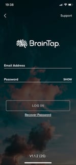 How do I login to the BrainTap Brain Fitness App?